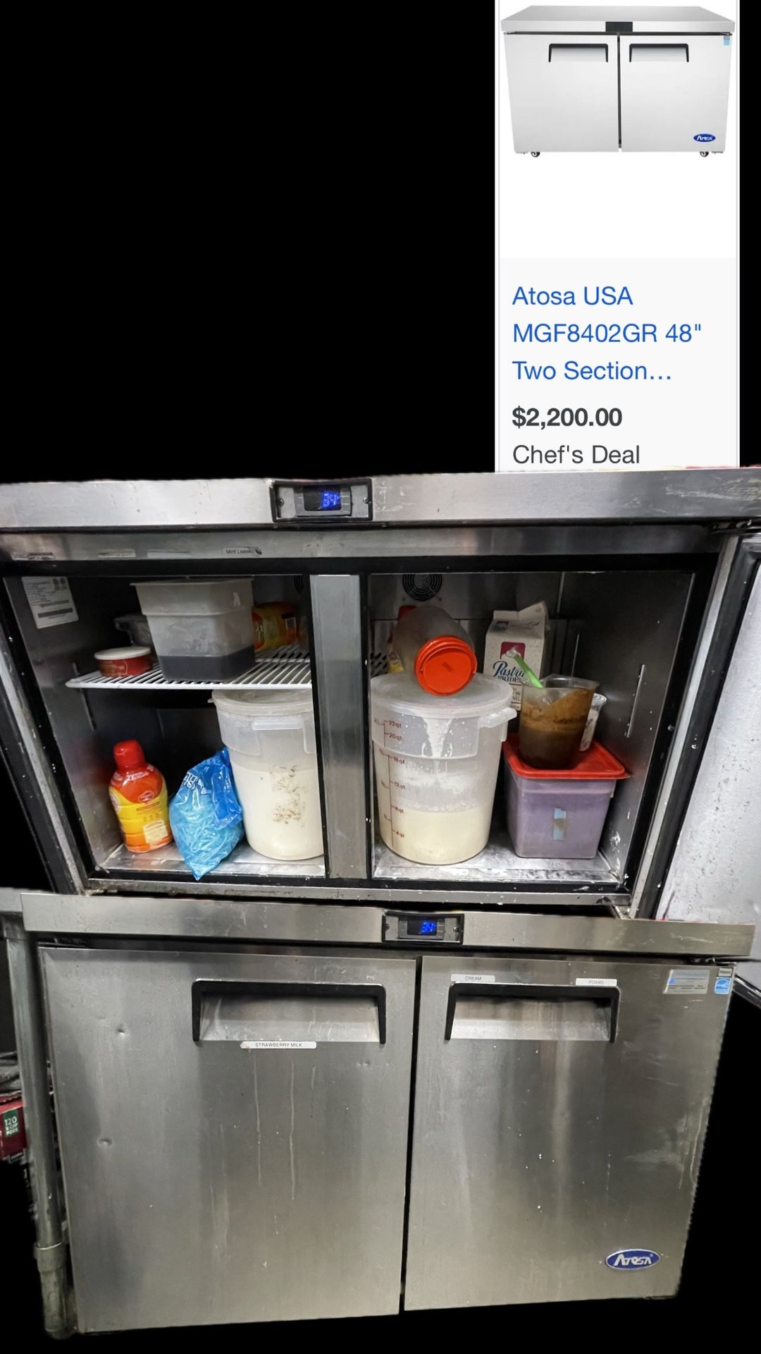 Atosa USA, Inc. Model No. MGF8402GR Atosa Undercounter Refrigerator ...