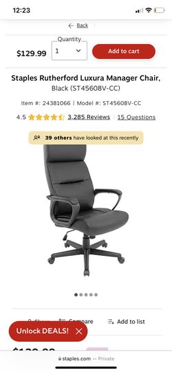 Staples Rutherford Faux Leather Office Chair for Sale in Burbank, CA ...