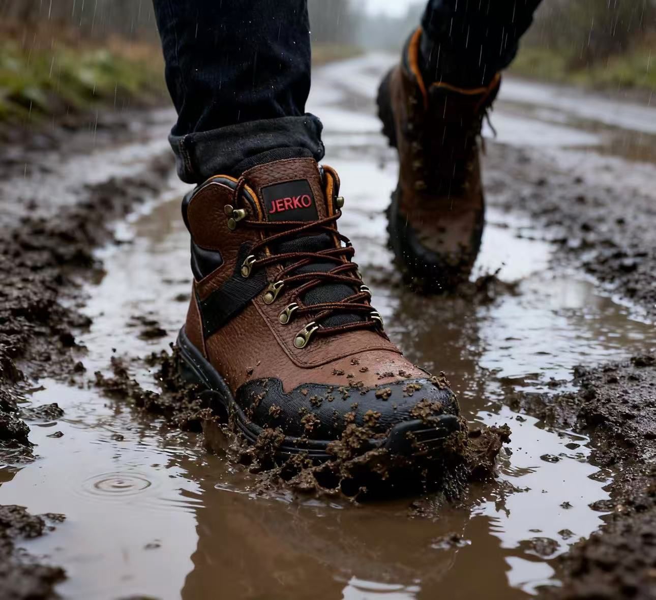 Jerko Heavy-Duty Waterproof Work Boots: Anti-Slip & Impact Protection ...