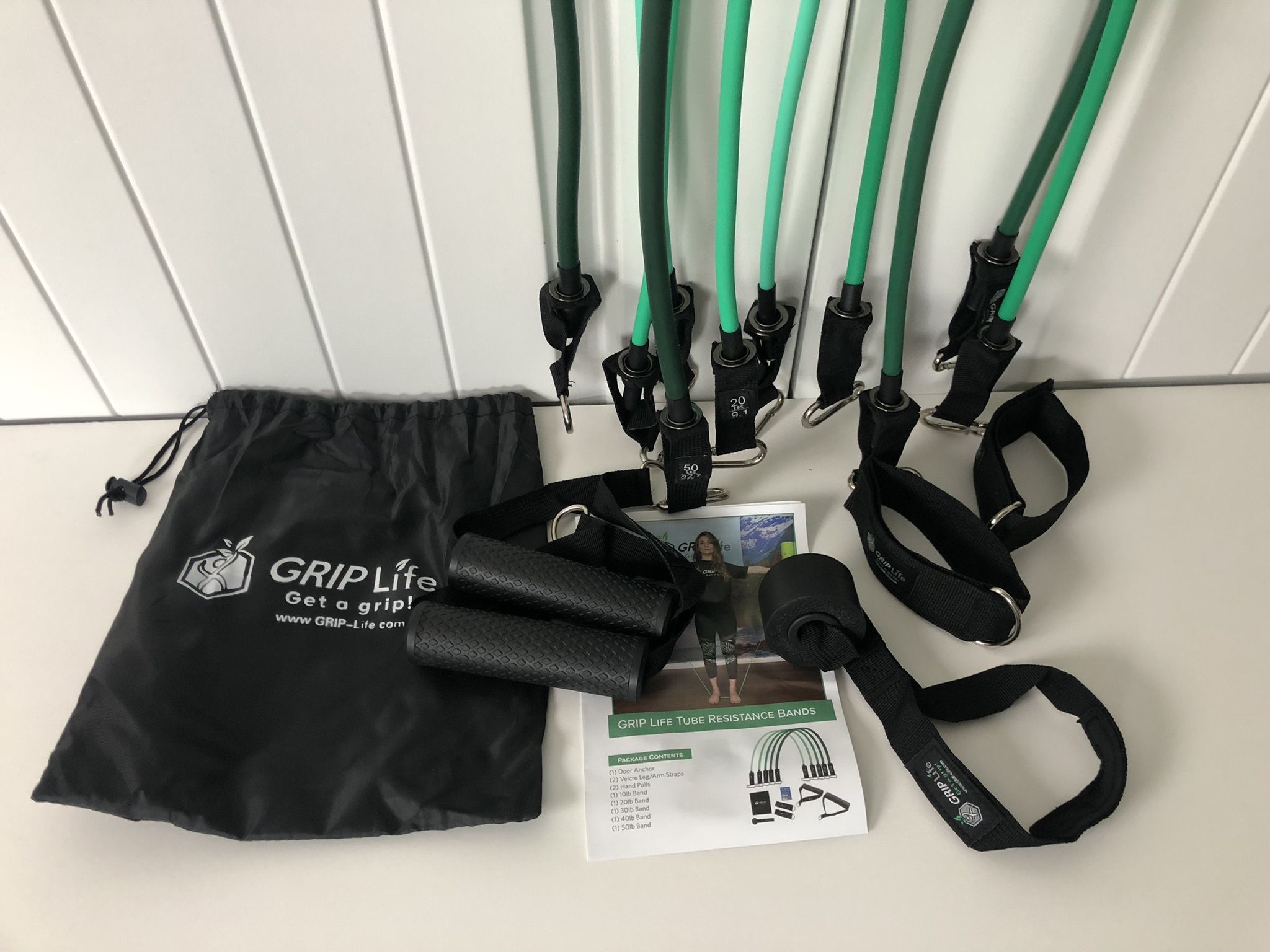 NEW Home Cables Resistance Bands Set (stackable 150lbs & hypoallergenic ...