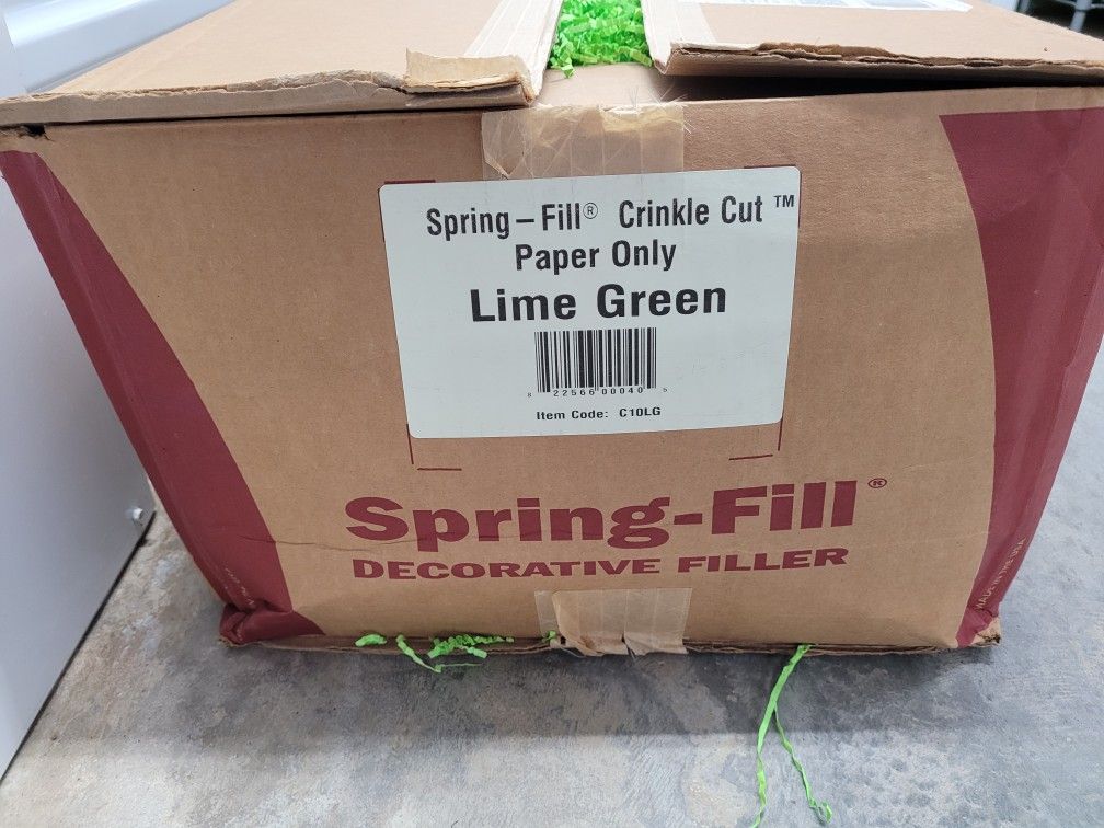 Spring-Fill Crinkle Cut Paper - Lime Green for Sale in Houston, TX ...