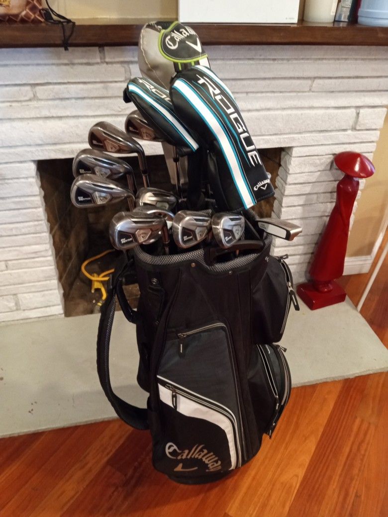 Complete Callaway Golf Club Set With Putter And Golf Bag for Sale in ...