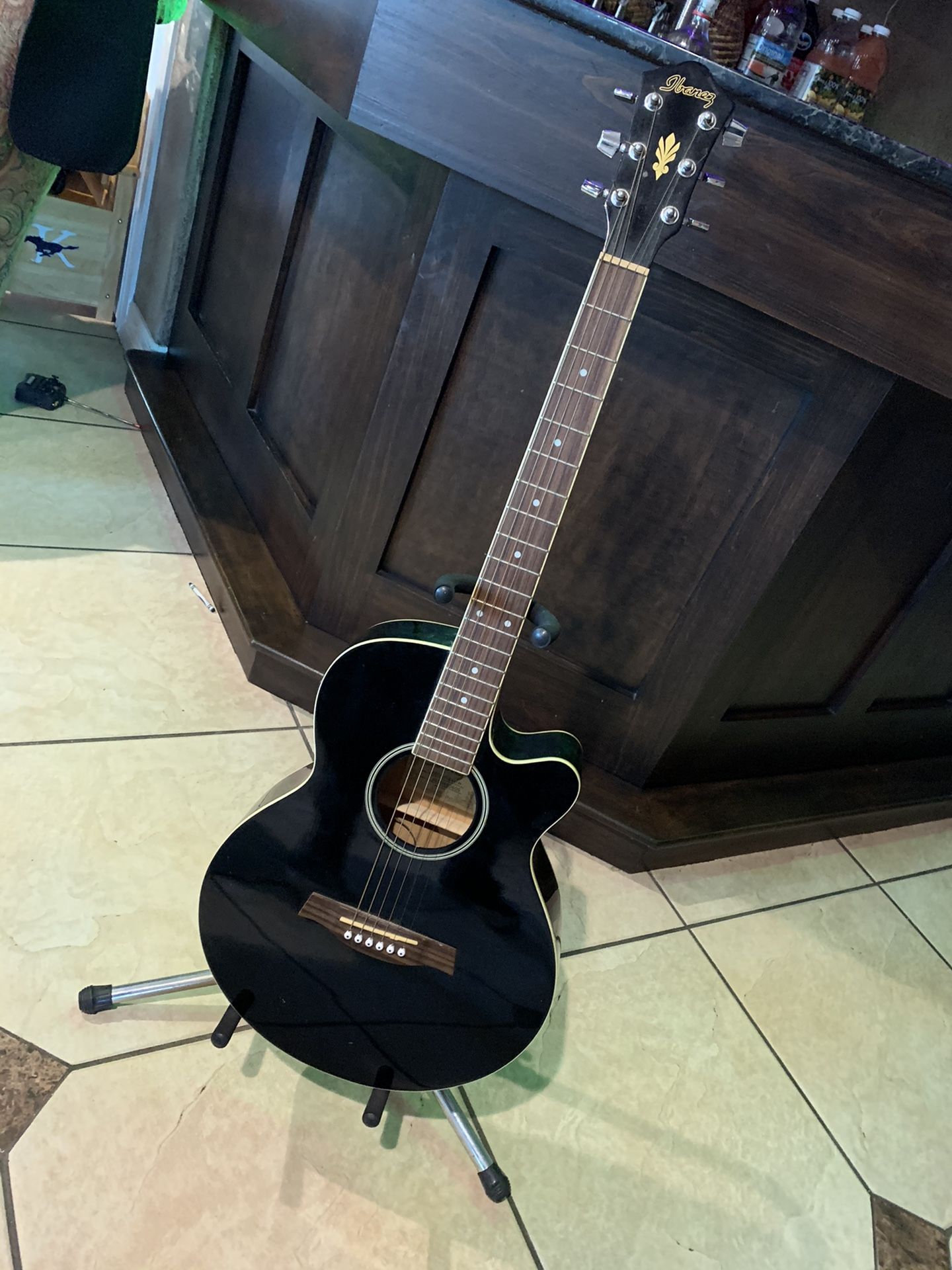 Beautiful Black Guitar Ibanez Model: AEG4JP-BK-27-01 for Sale in New ...