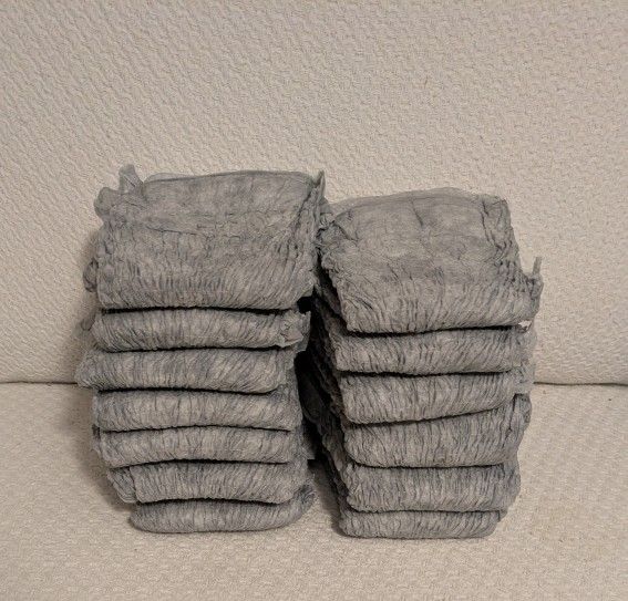 Briefs Pullups Diapers Gray Men's L Fits Waist 38" - 50" Incontinence ...