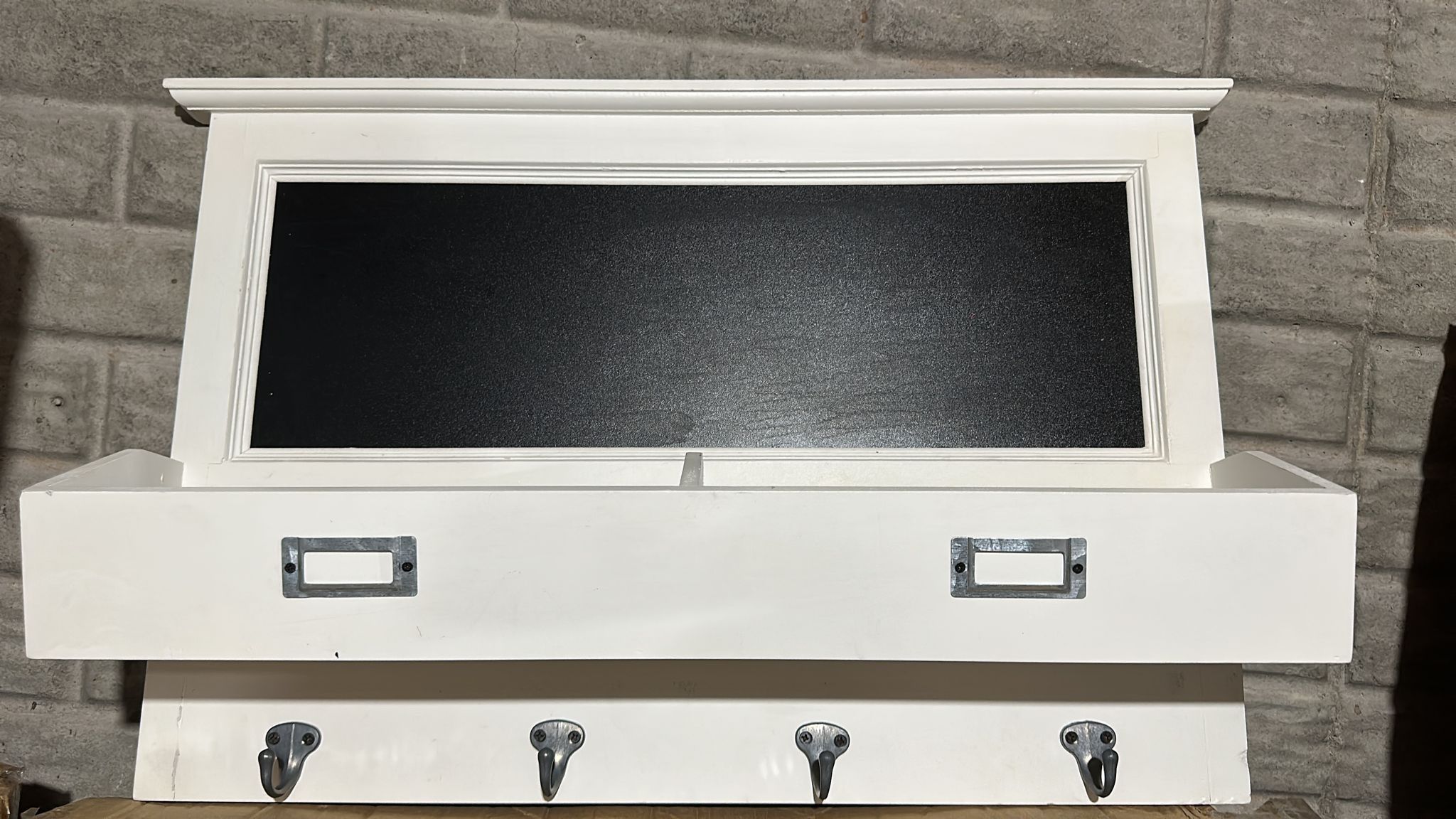 Prepac 24 Inch Wide Hanging Entryway Shelf, White | Wall-Mounted Mail ...