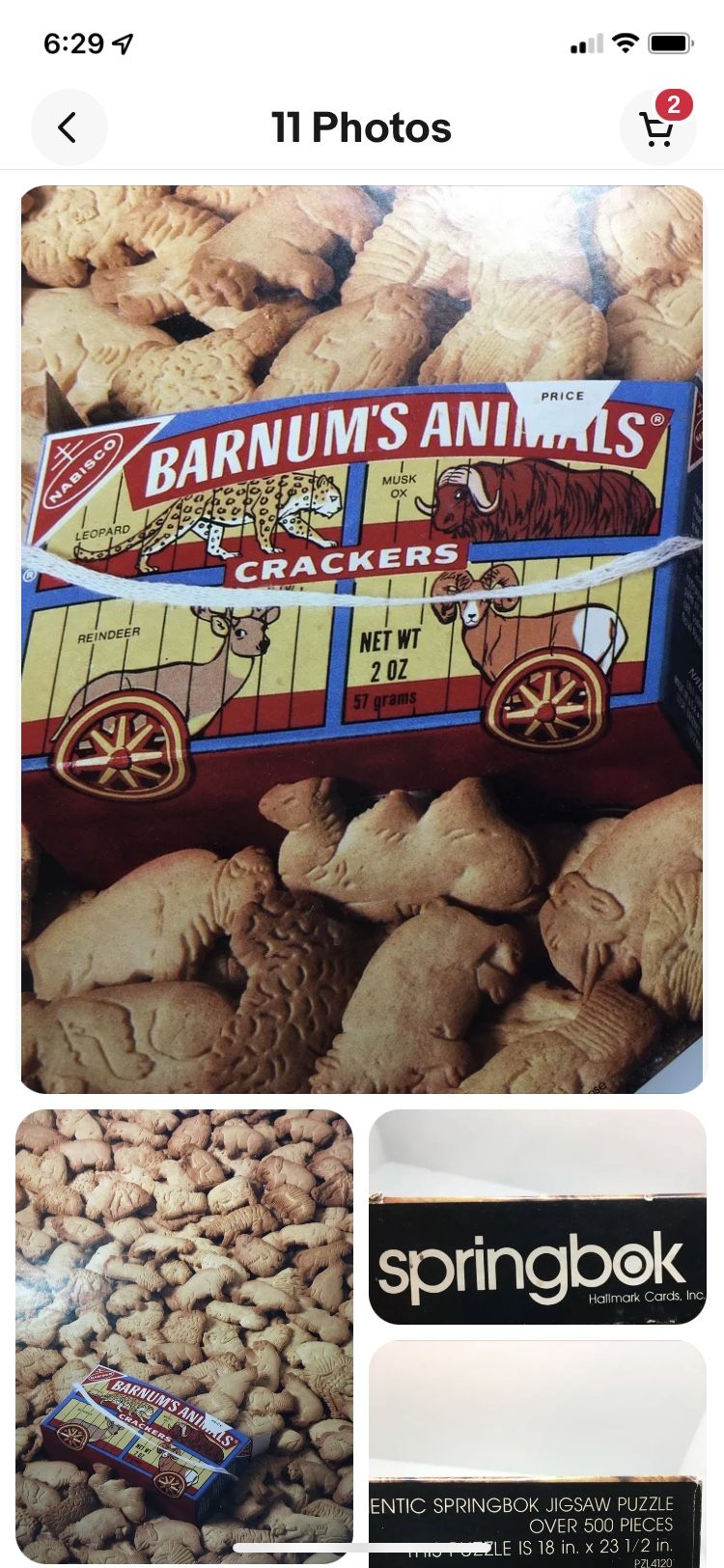Springbok Animal Crackers jigsaw puzzle - Barnum's - 500 pieces ...