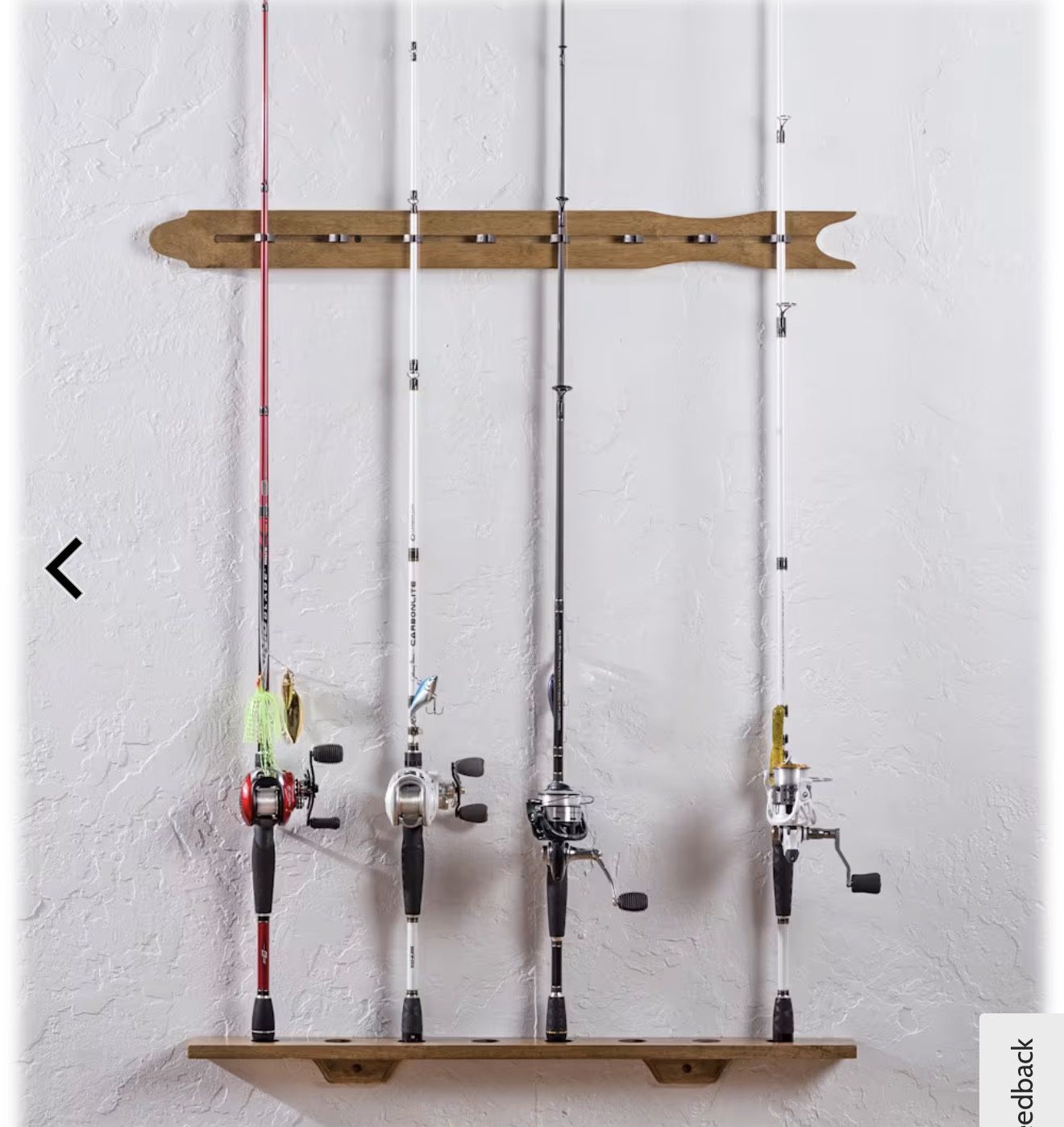 Bass Pro Shops Fishing Rod Wall Rack Storage Organizer Each Rack Holds ...