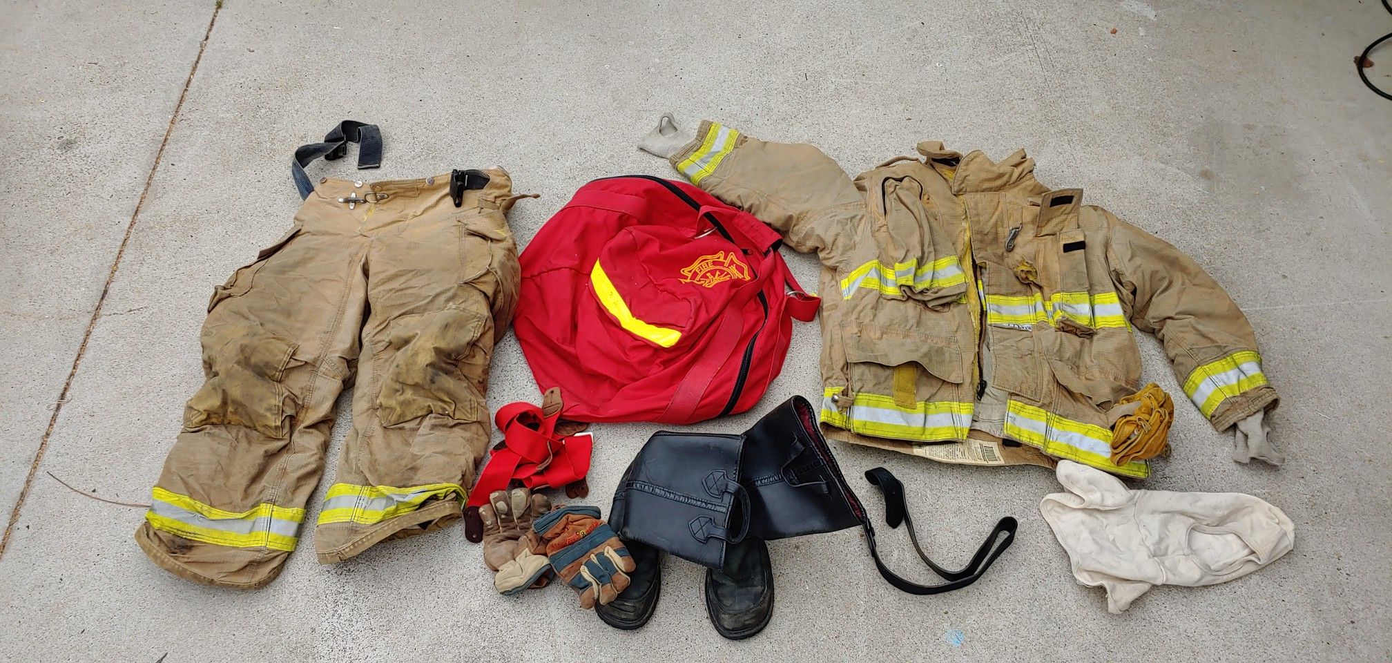 FIRE-DEX Turnout Gear Firefighter Bunker Padded Jacket, pants, boots ...