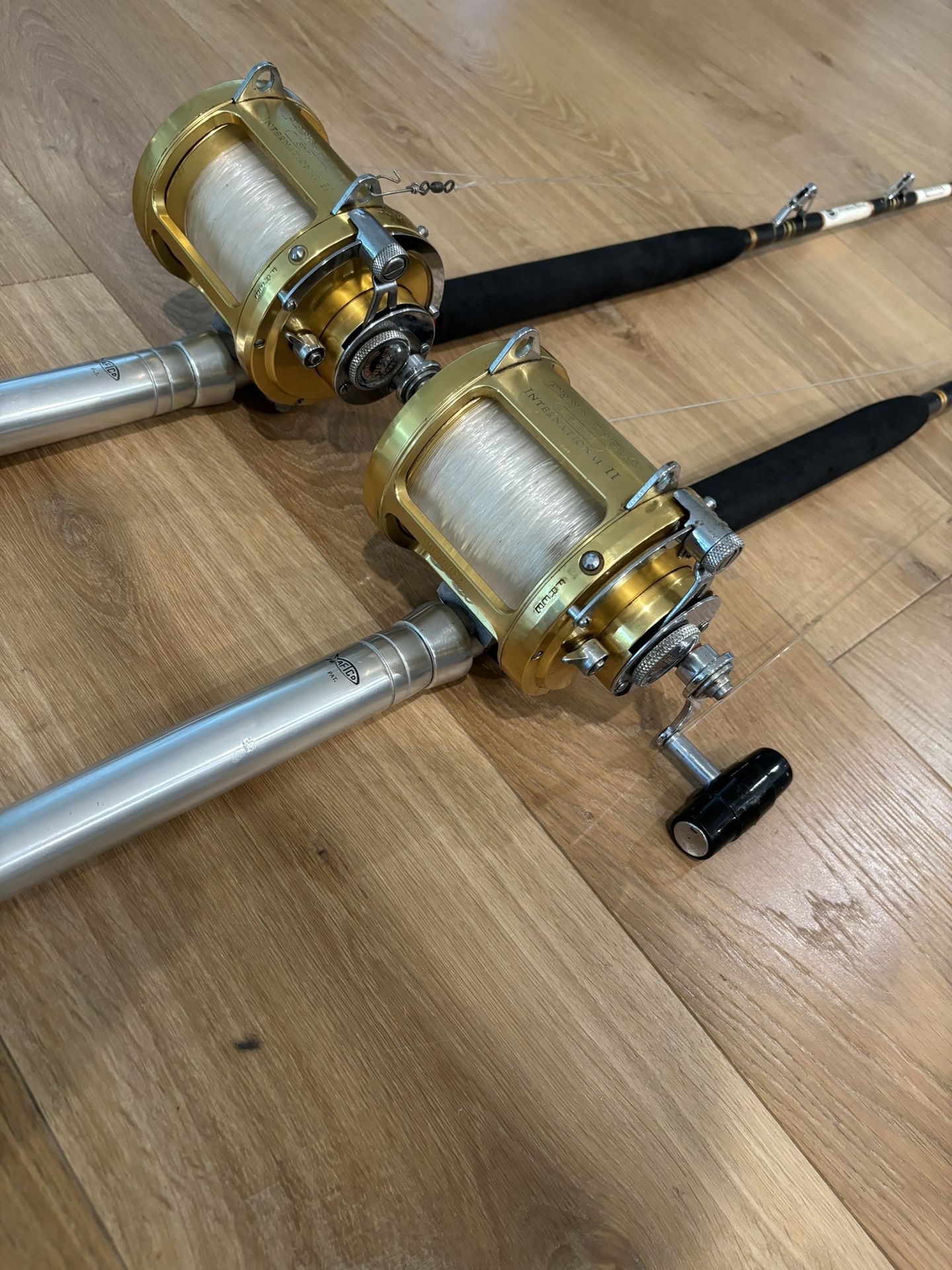 pair of Penn international II 50 SW, wide two speed FISHING RODS and ...