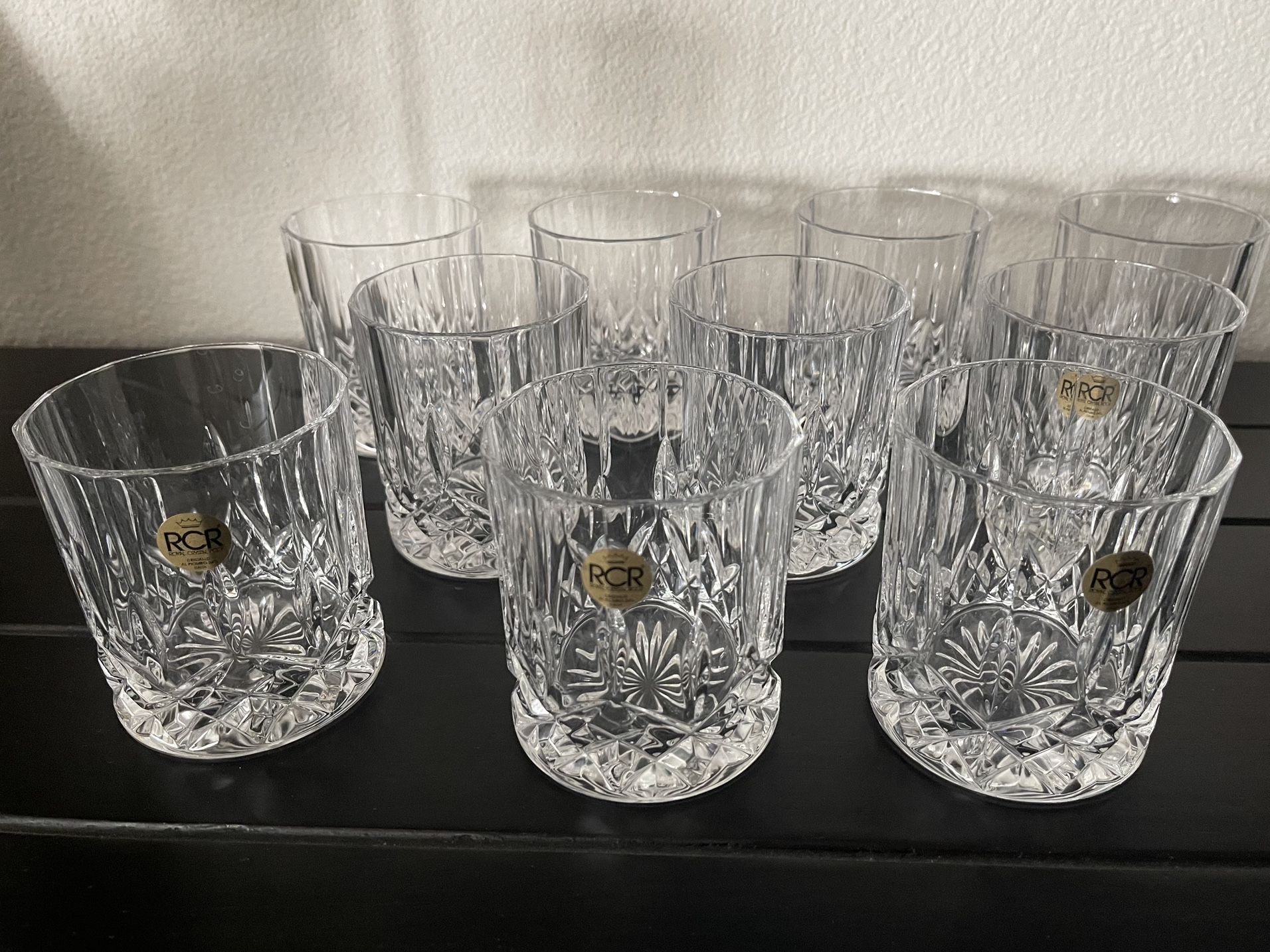 RCR (Royal Crystal Rock) Opera Crystal Glasses, Set of 10 for Sale in ...