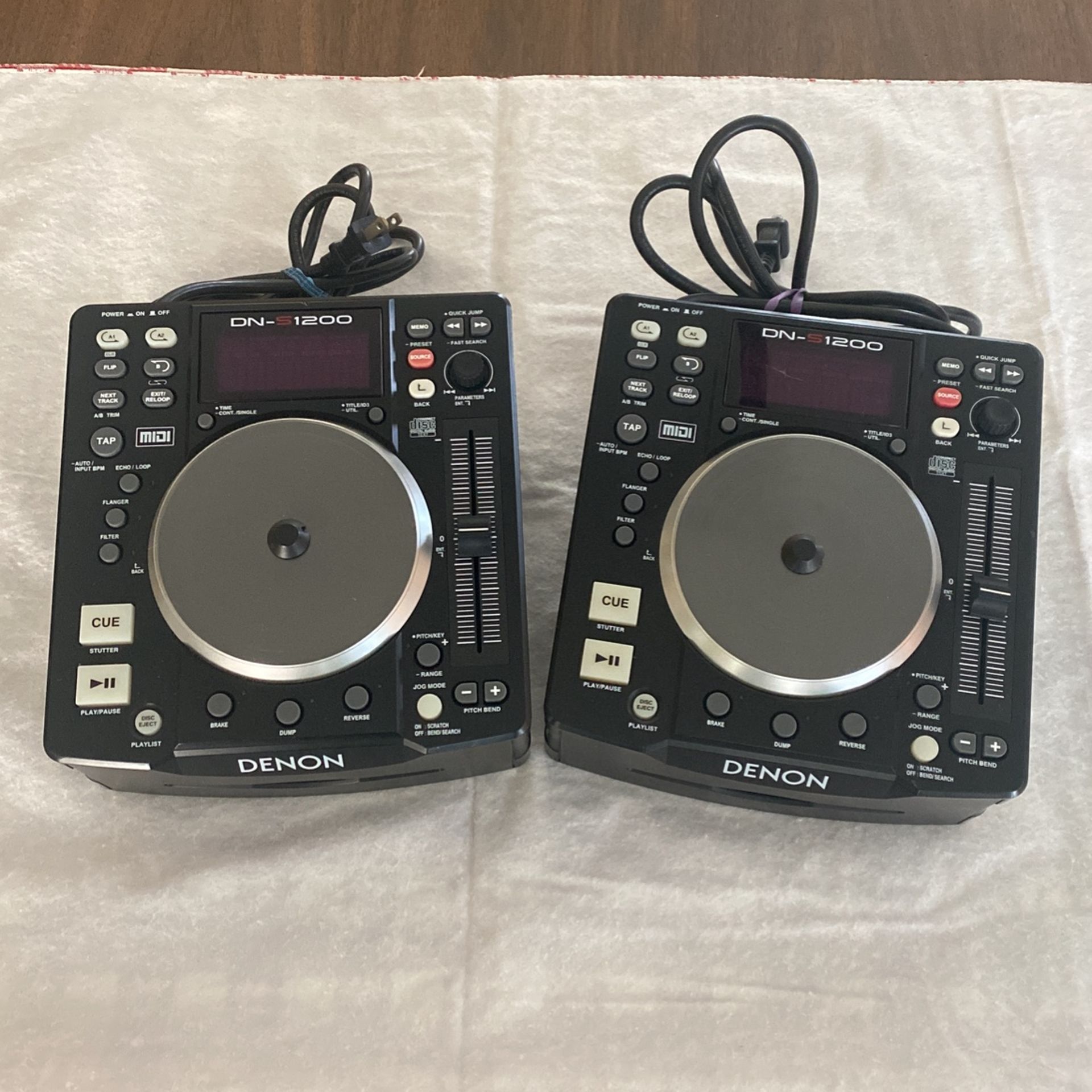 Denon DJ DN-S1200 2set single Portable CD/MP3 USB Player MIDI ...