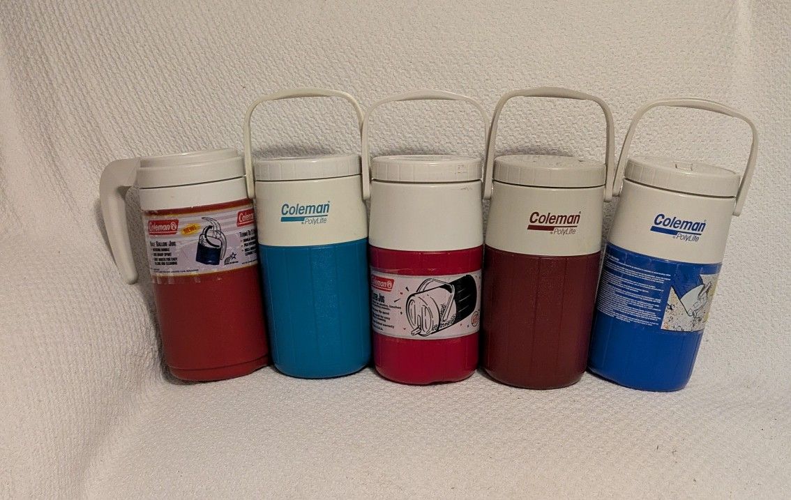 Coleman Polylite Jugs With Spouts And Carry Handles 5 Choices Please ...