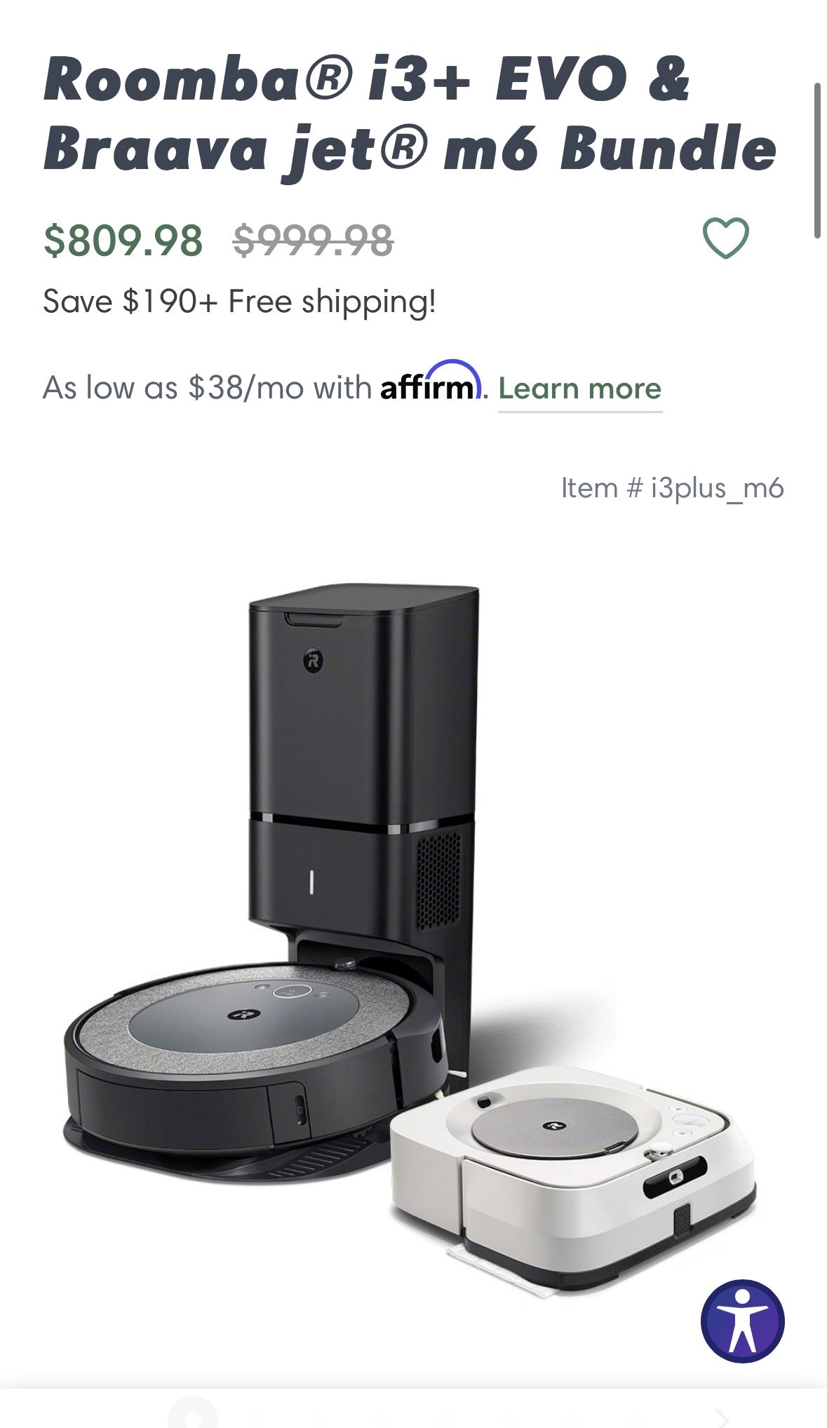 Roomba i8 Self Emptying And Bravaa Jet Mop M6 Pair for Sale in Cave ...