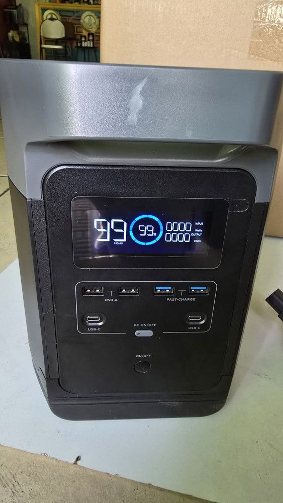 ECOFLOW DELTA 1300 PORTABLE POWER STATION, GENERATOR 6 AC OUTLETS COMES ...