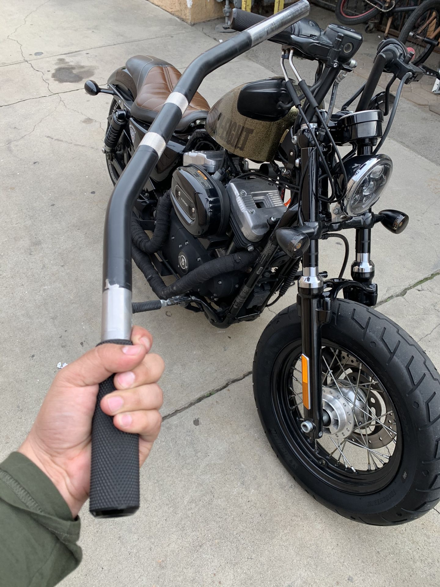 Harley 48 drag bar fits iron 883 xl1200 custom sportster HANDLE BARS ...