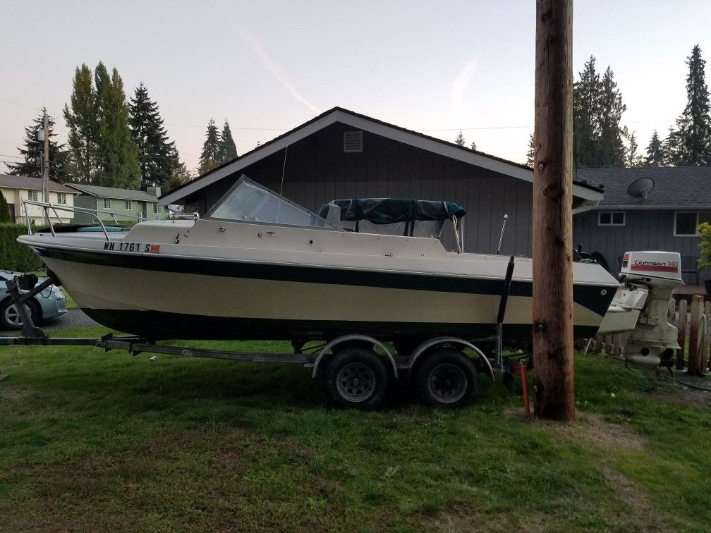 1972 21 foot reinell Cuddy runs good for Sale in Marysville, WA - OfferUp