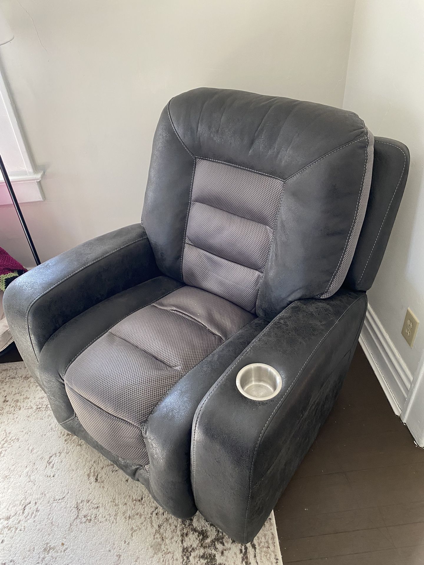 Airflow Grey Recliner Furniture Furniture