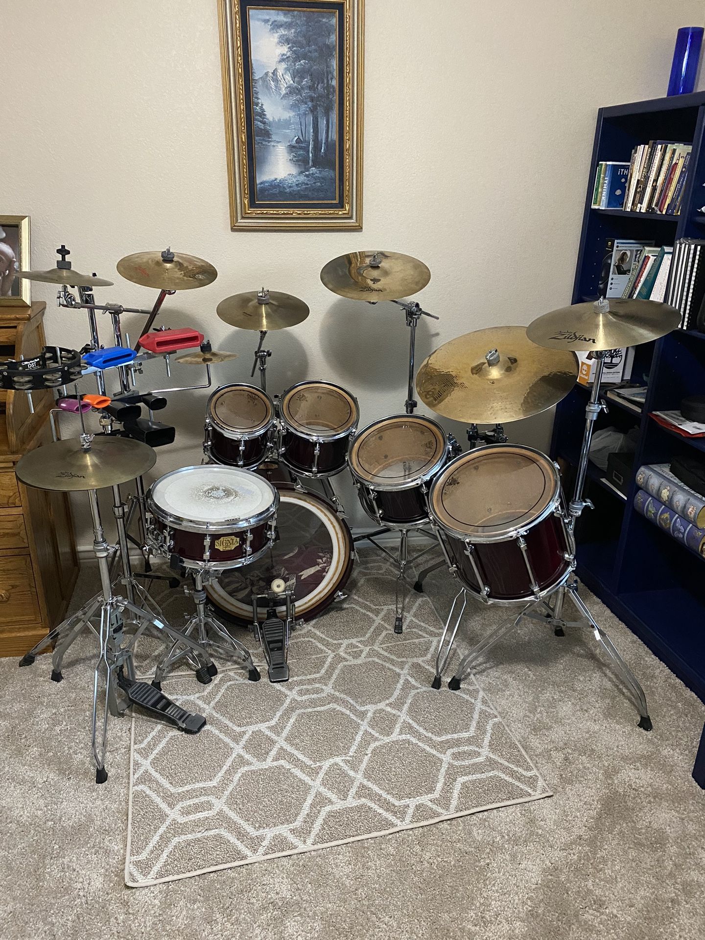 Drum Set: Premier - Signia Series - Maple Shells Cherry Wood color for ...