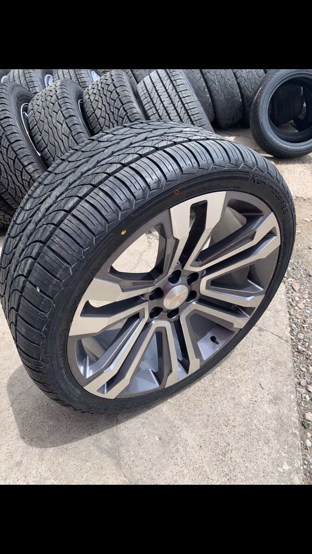 New 22” Chevy GMC Chrome Rims Snowflake Wheels Silverado Tahoe Sierra ...
