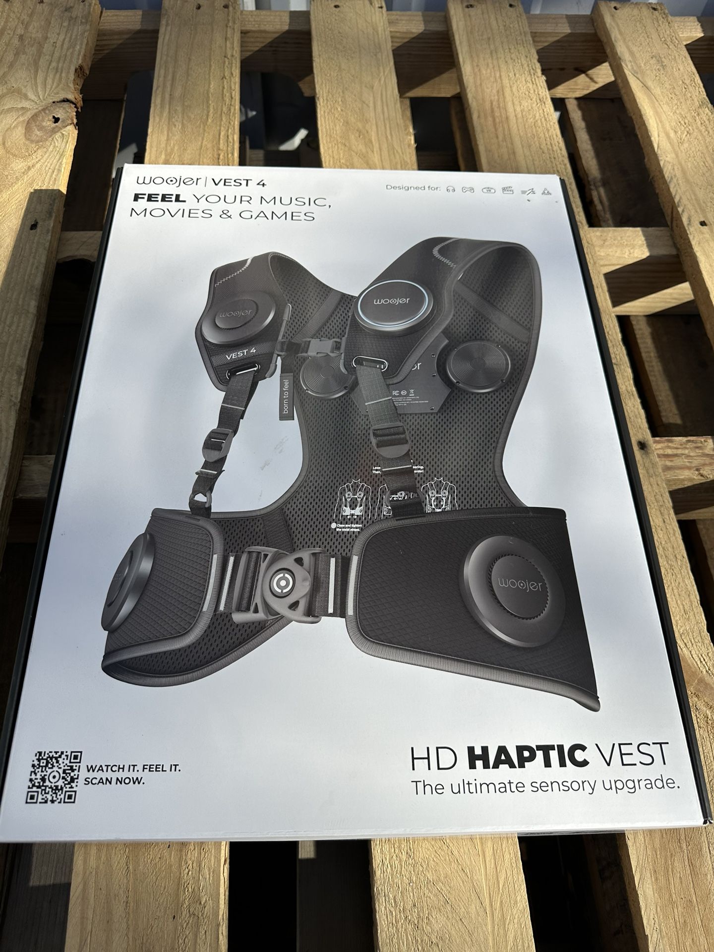 Woojer High-Fidelity Haptic Vest 4 - Immersive 360° Audio-Haptic Gaming ...