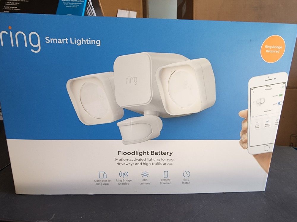 Ring Security floodlight battery white (NEW) for Sale in Naperville, IL ...