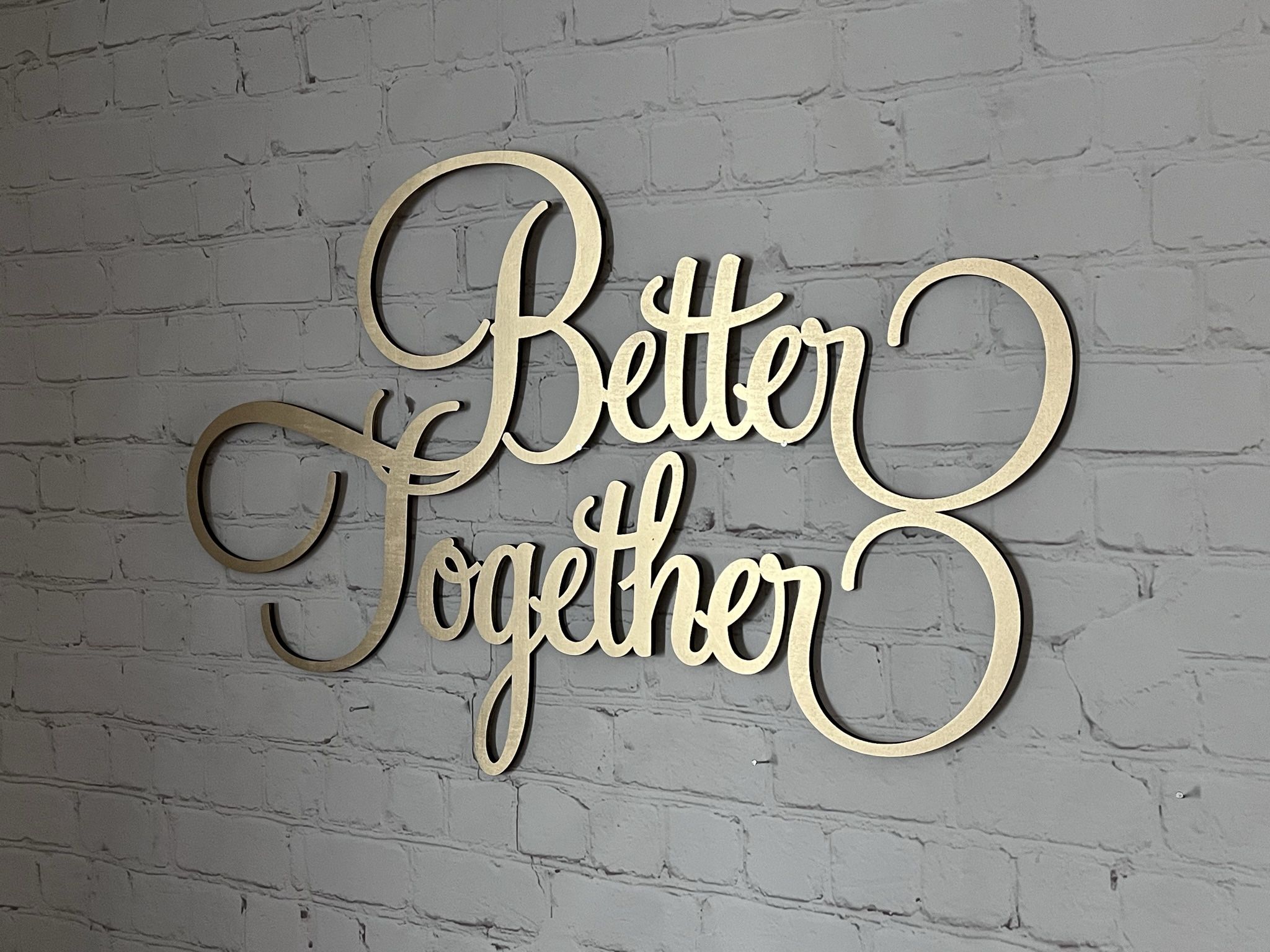 Better Together Decoration Wall Art Backdrop Wedding for Sale in Garden ...