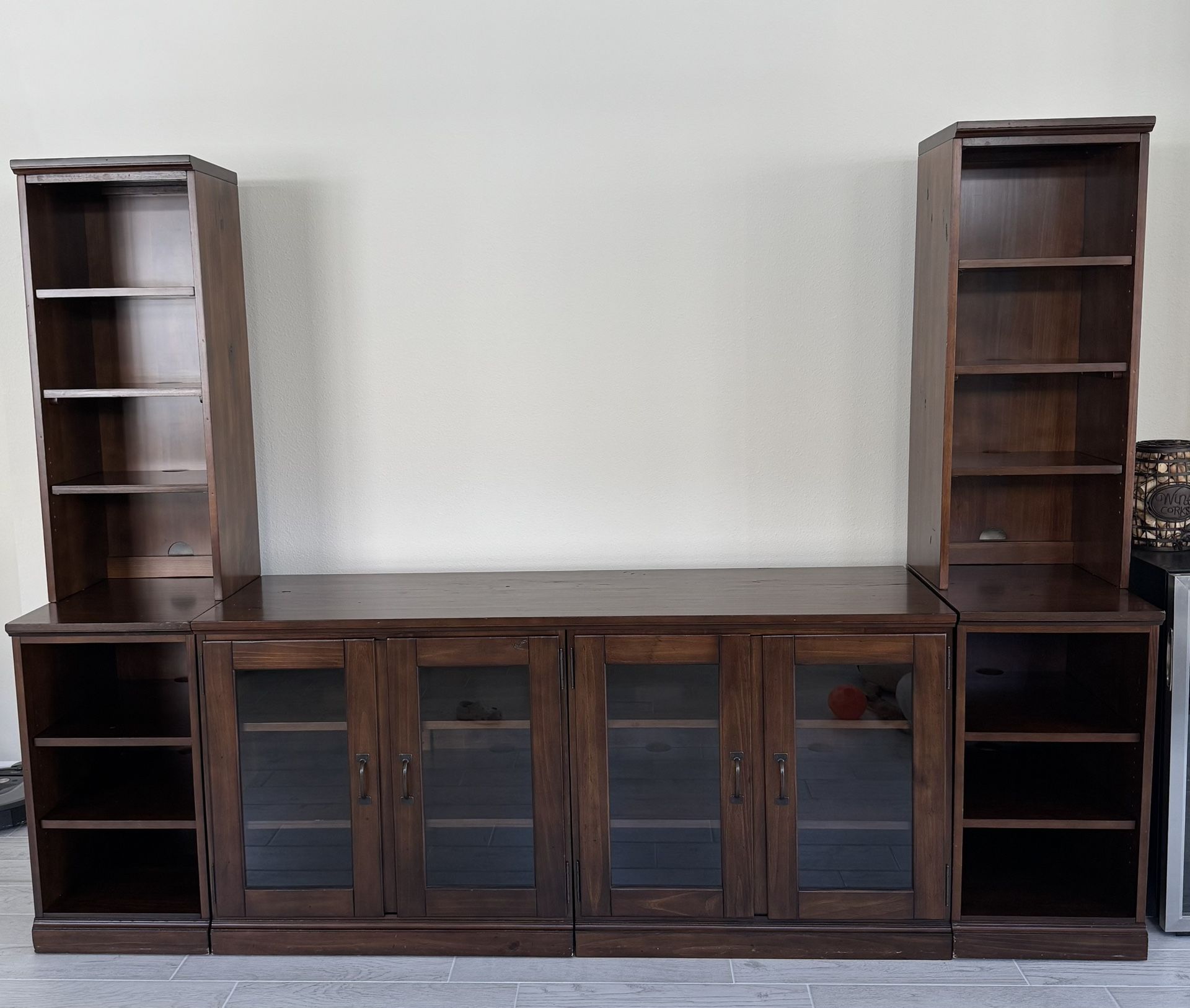 Pottery Barn Printer’s 7-Piece Entertainment Center Tuscan Chestnut for ...