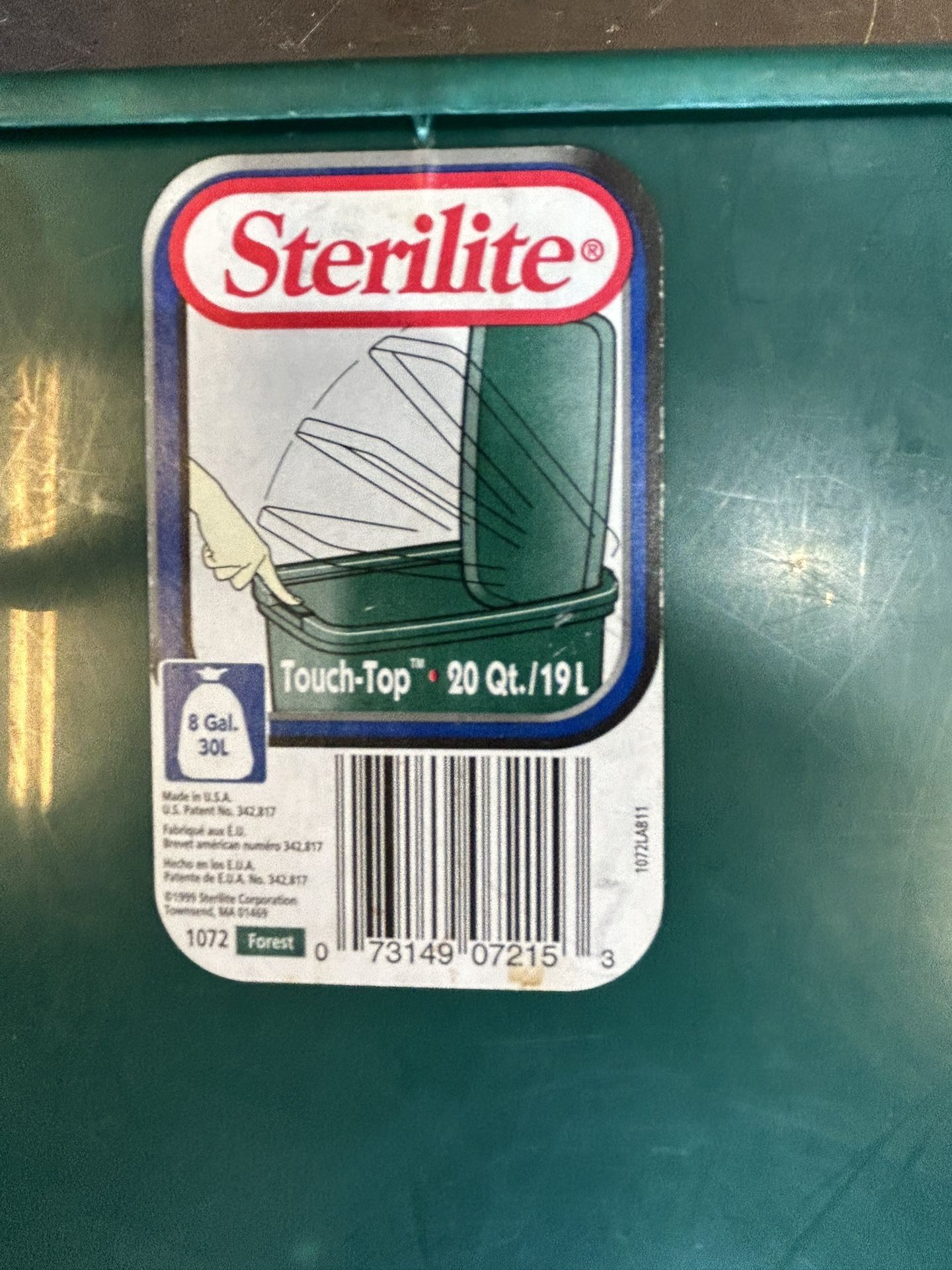 Set of 4 Sterilite/Mainstays Plastic Trash Cans (2-3 gal; 2-8 gal) for ...