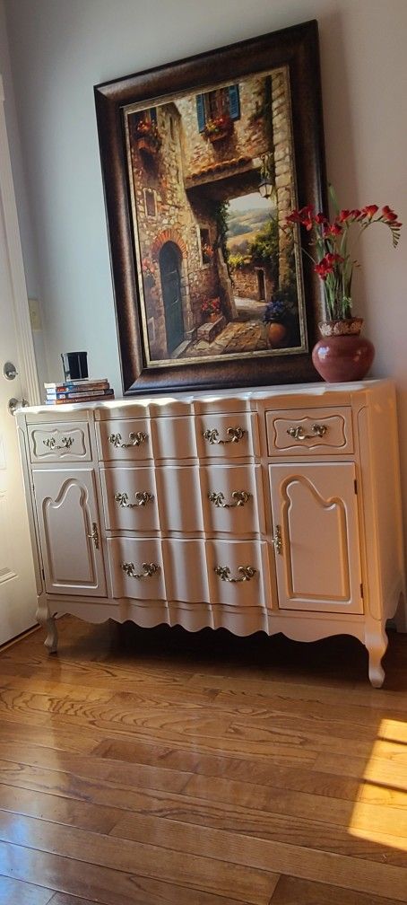 Stunning beautiful refinished entertainment center real wood for Sale ...