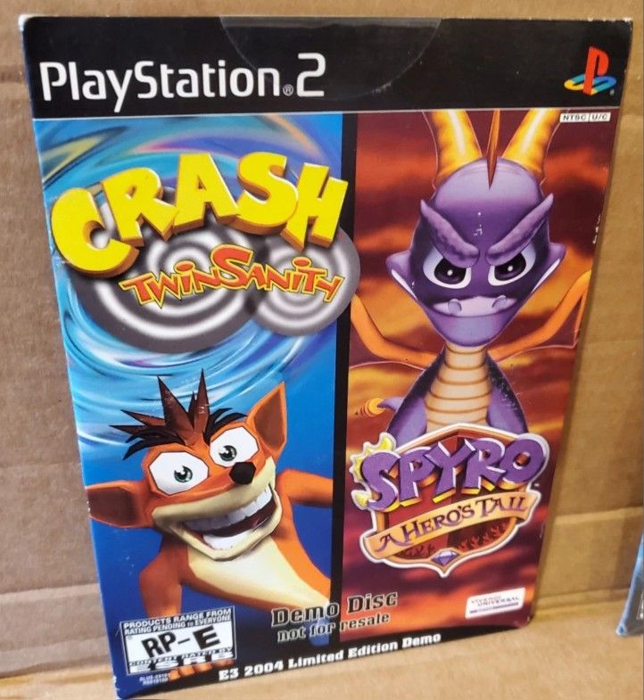 brand new sealed ps2 demo disc crash twinsanity spyro heros tail e3 ...