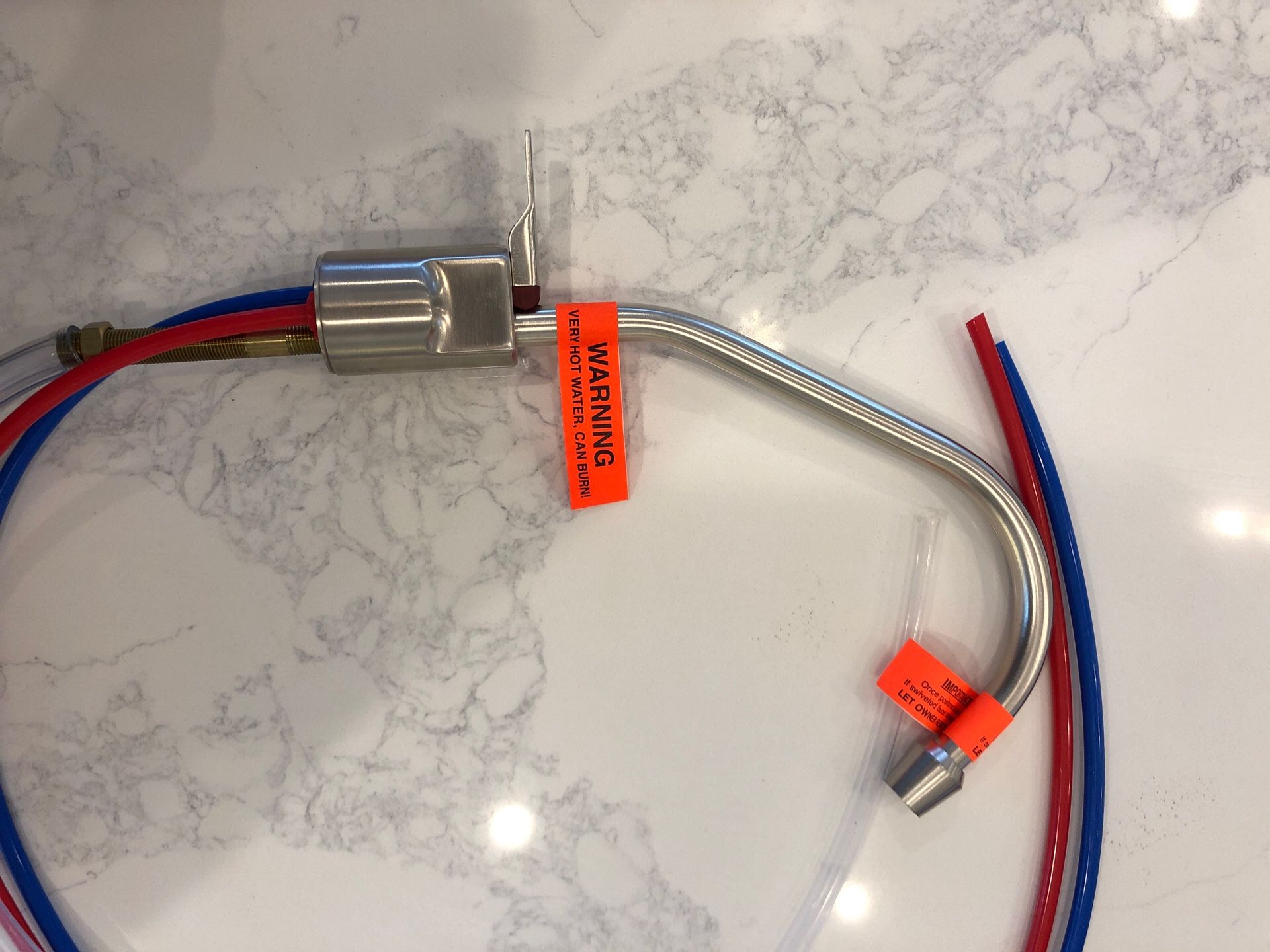 Water Inc WI-FA500H-SN EverHot Hot Faucet Only Long Reach Spout in ...