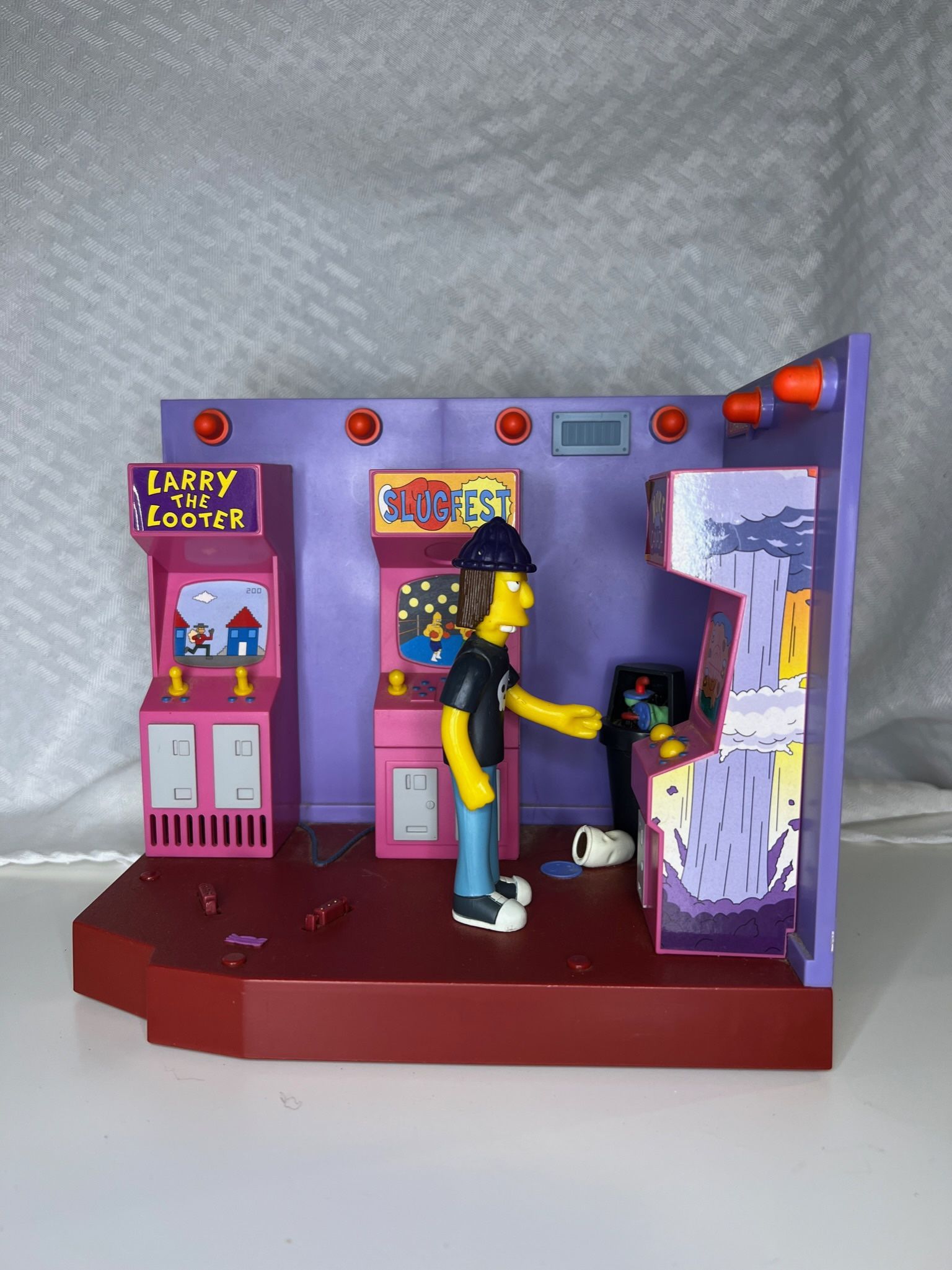 Simpsons Playmates WOS Noiseland Arcade Playset w/ Jimbo Jones Figure ...