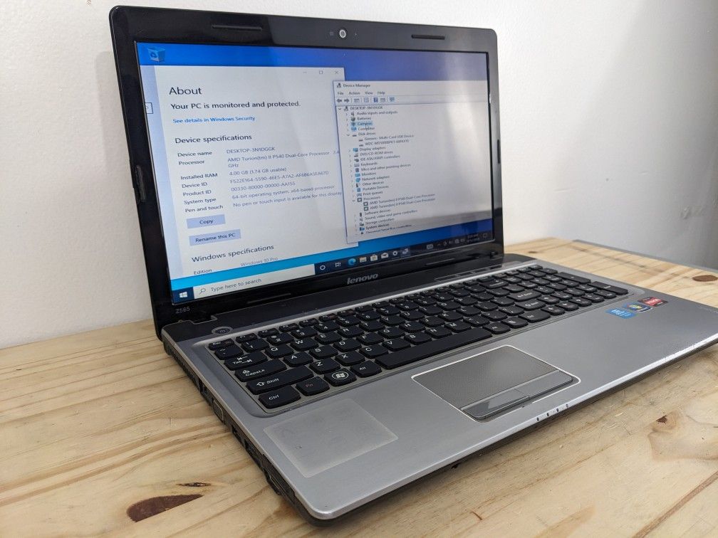Lenovo Laptop IdeaPad AMD Turion II P540 4GB RAM 500GB HDD Windows 10 ...