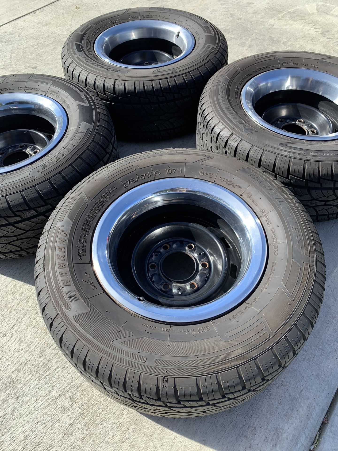 6 lug Chevrolet C10 C20 K5 15” Factory Rally Rims 275/60/15 tires for ...