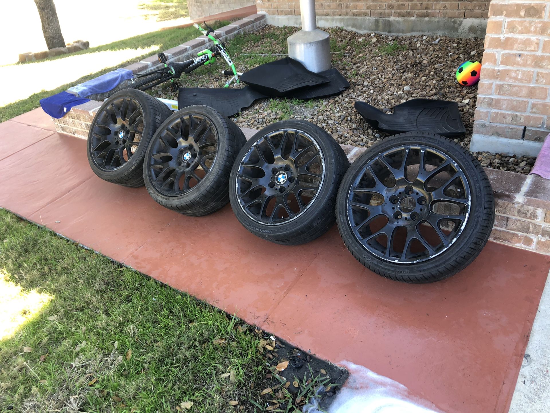 BMW wheels rims tires. I’m not sure what year car these will fit but ...