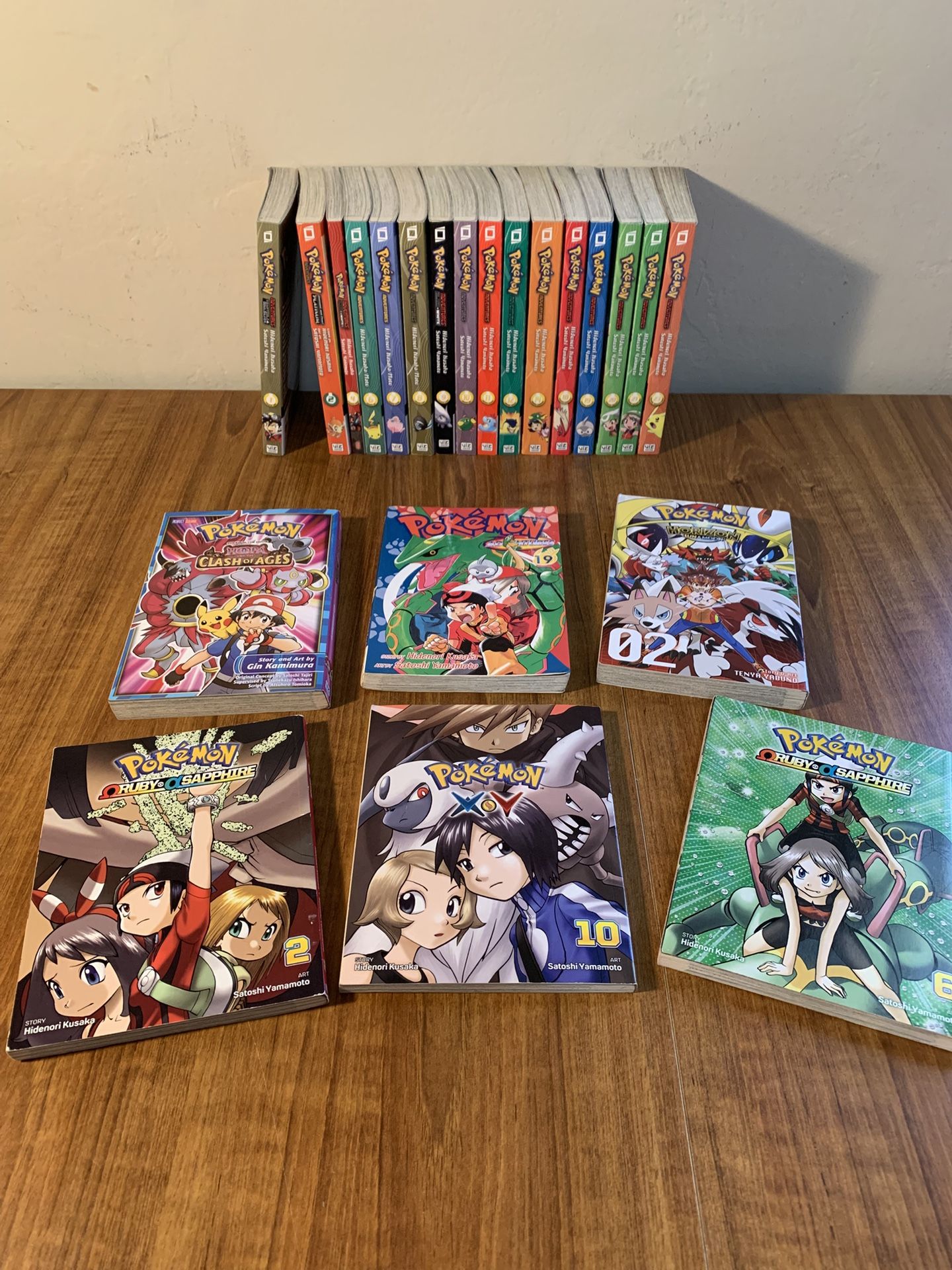 Lot Of 22 Pokémon Books, Scholastic, Manga Ruby & Sapphire, Gold ...