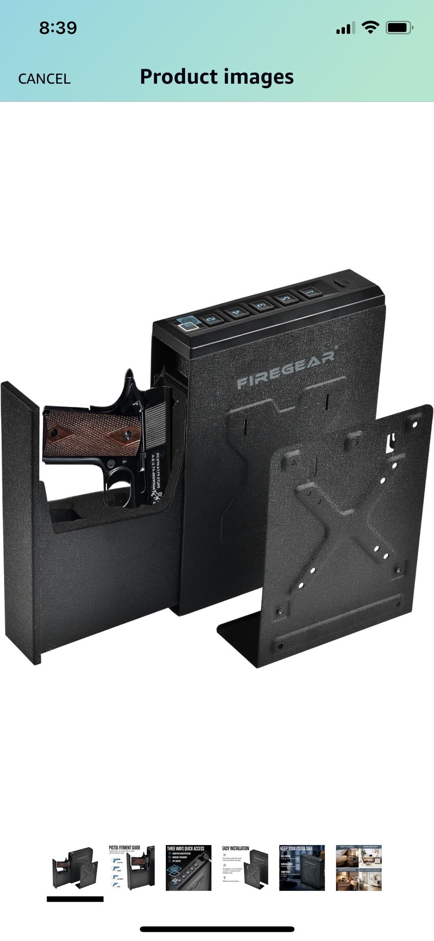 FIREGEAR Safe Biometric Pistol Safe,Quick Access Handgun Safe, Safes ...