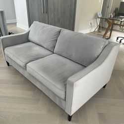 West Elm Paidge Sofa Dove Grey Performance Velvet for Sale in Washington DC OfferUp