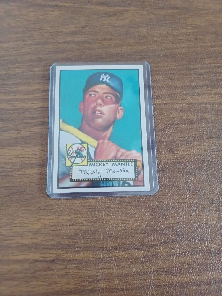 Mickey Mantle 1952 Topps Rookie Reprint Card New York Yankees for Sale ...