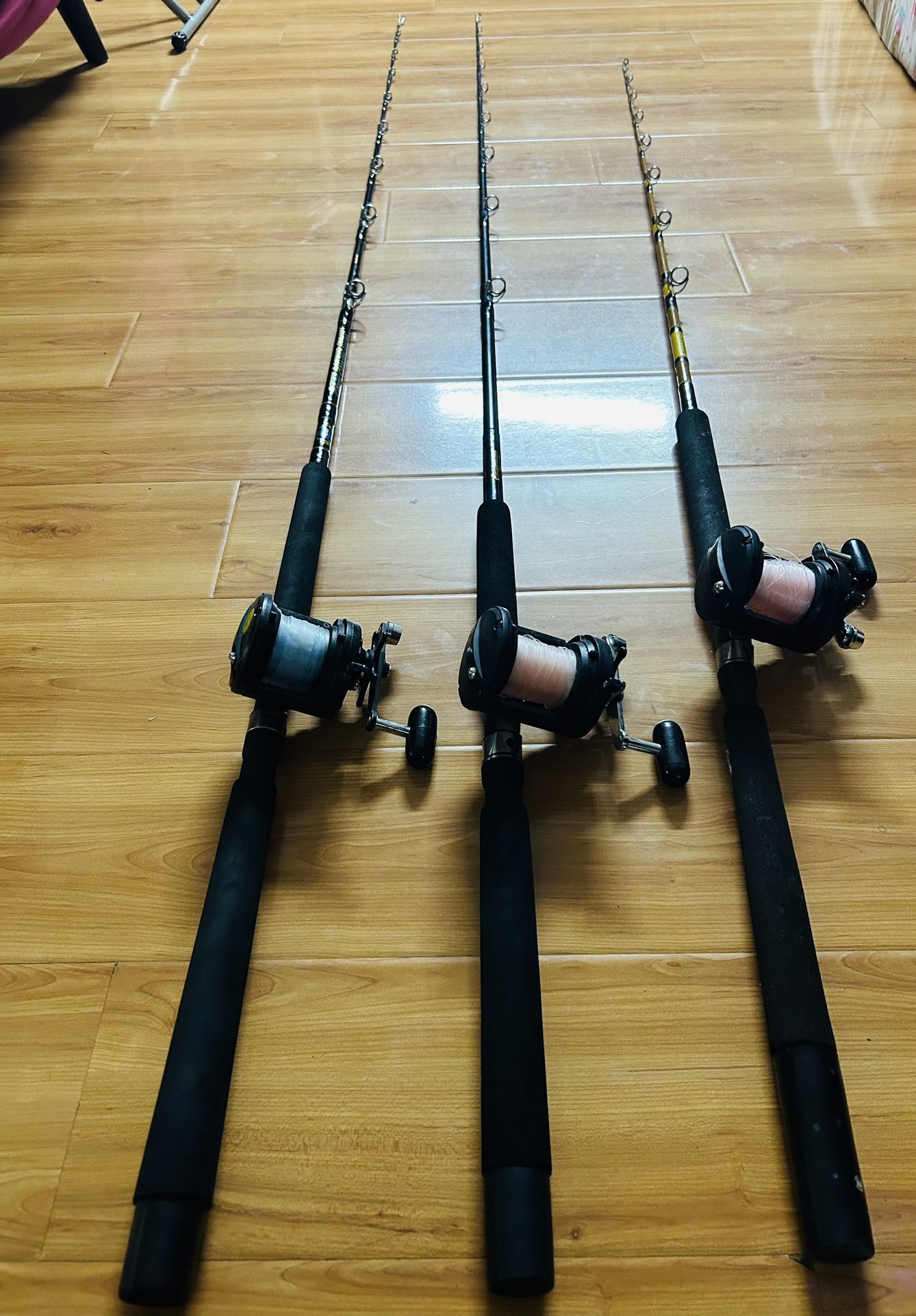 3 Penn Fishing Rods And Shimano TLD Fishing Reel Combo $100 Each Combo ...