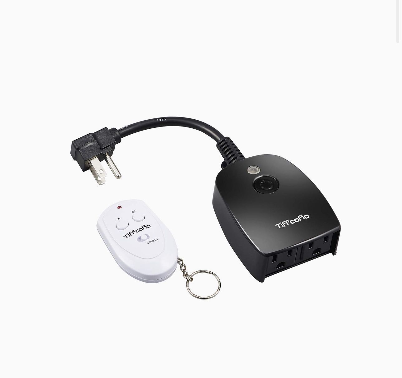 TiFFCOFiO Outdoor Remote Control Outlet, Wireless Remote Outlet Switch ...