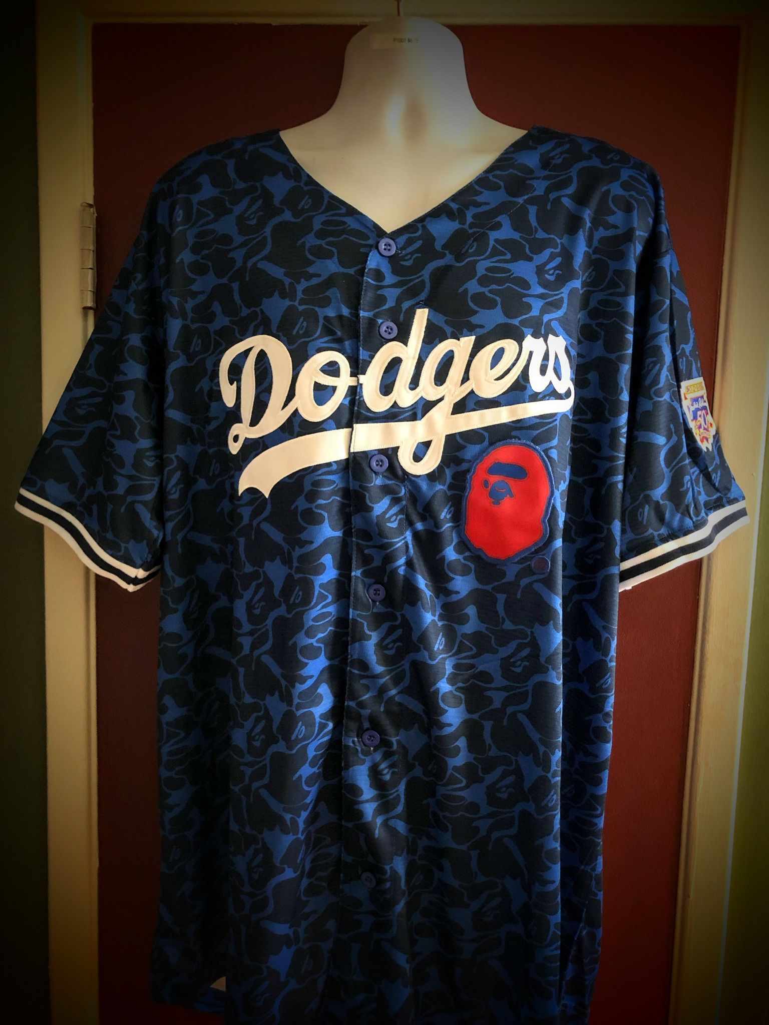 Los Angeles Dodgers #93 A Bathing Ape MLB Baseball Jersey -S.M.L.XL.2X ...