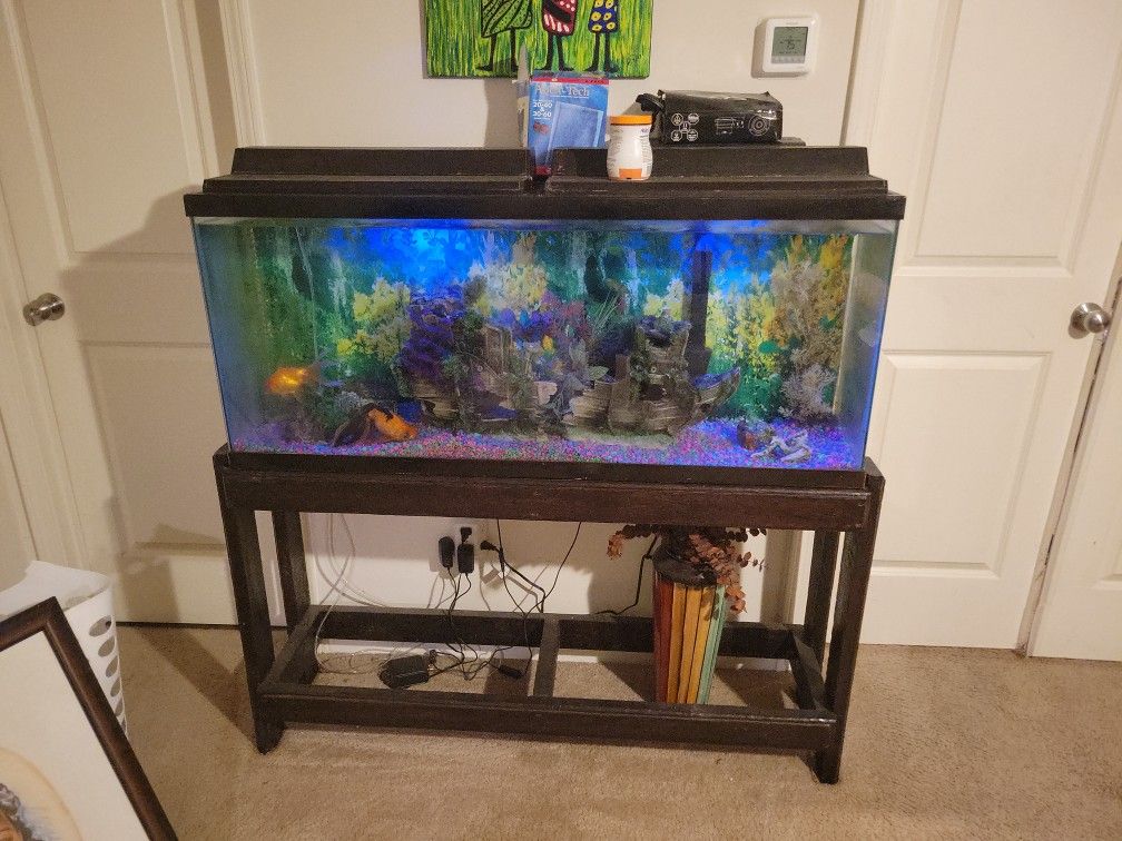 Fish Aquarium And Stand for Sale in Burlington, NC - OfferUp