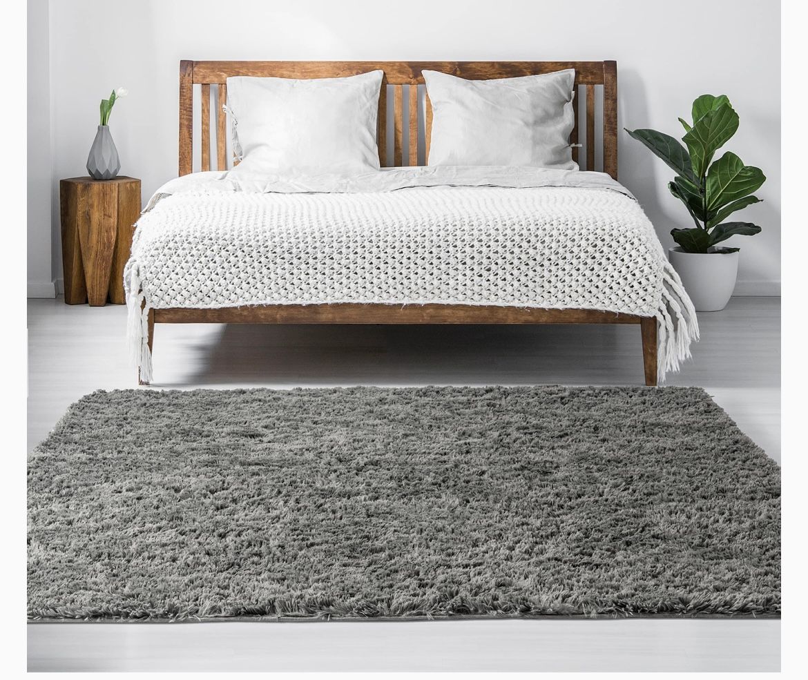 Signature Loom Fluffy Shaggy Area Rug 4x5 – Soft Fuzzy Velvet Rugs for ...