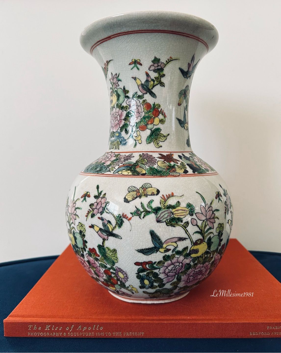 Vintage Floral and Fauna Vase | Handpainted in Japan | Traditional ...