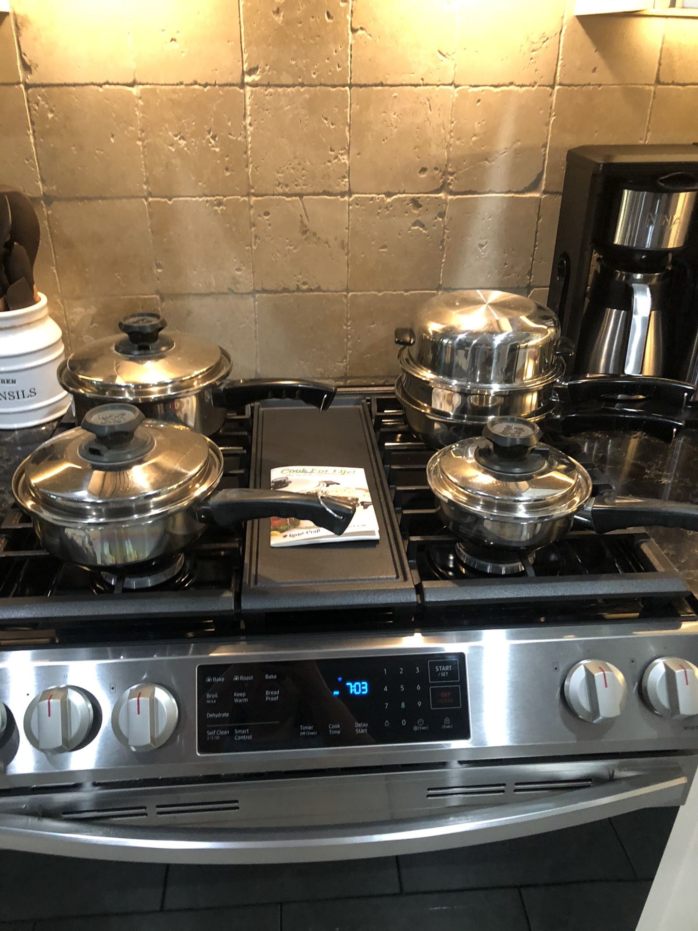 10 Pieces Vintage Cook For Life Lustre Craft Cookware Stainless Steel ...