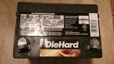 Sears Die Hard Gold Lawn Mower Battery, 340 CCA for Sale in Los Angeles ...