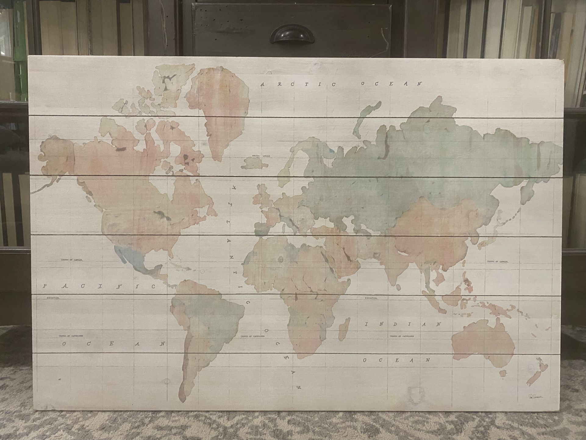 World Map Wall Art Decorative for Sale in San Antonio, TX - OfferUp