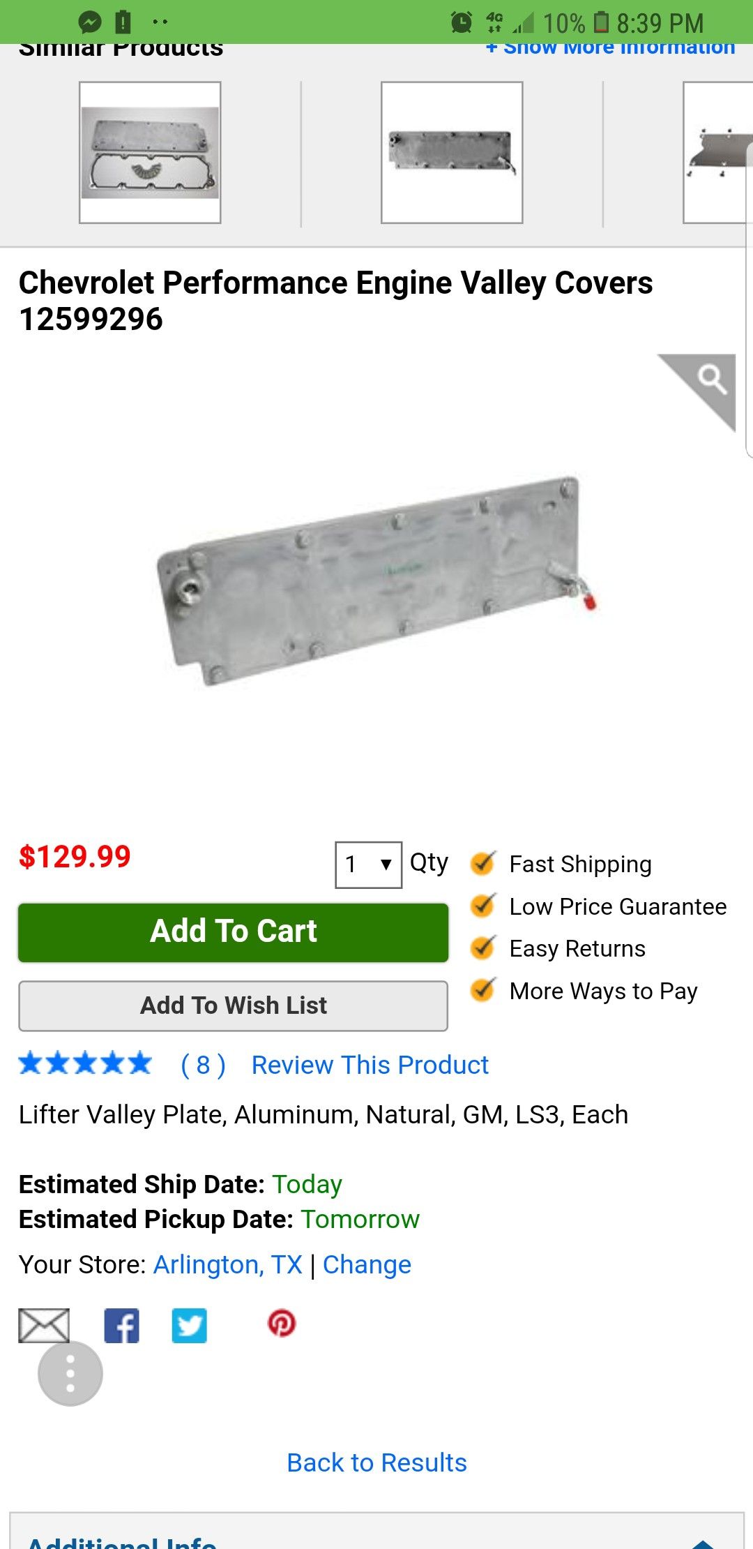 Ls3, gen 4 5.3 and gen 4 6.0 Chevrolet Performance Engine Valley Covers ...