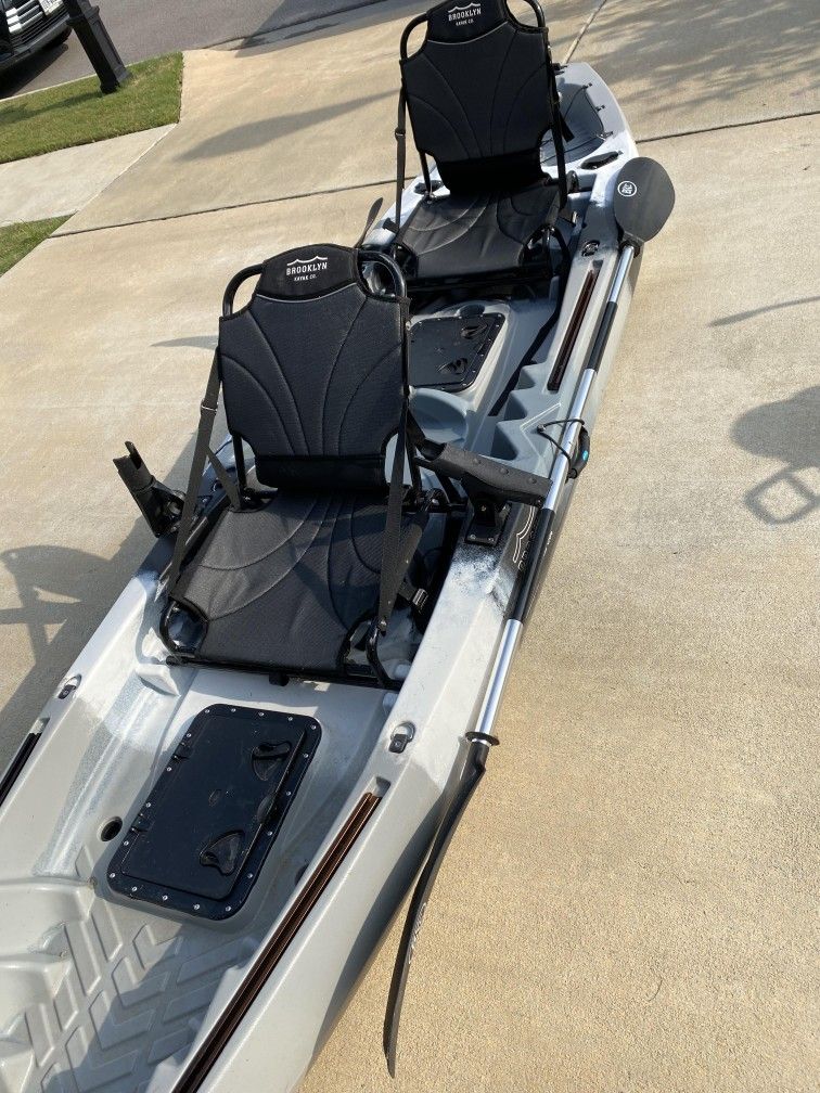 BKC TK122 Angler 12-foot, 8 inch Tandem Sit On Top Fishing Kayak w ...